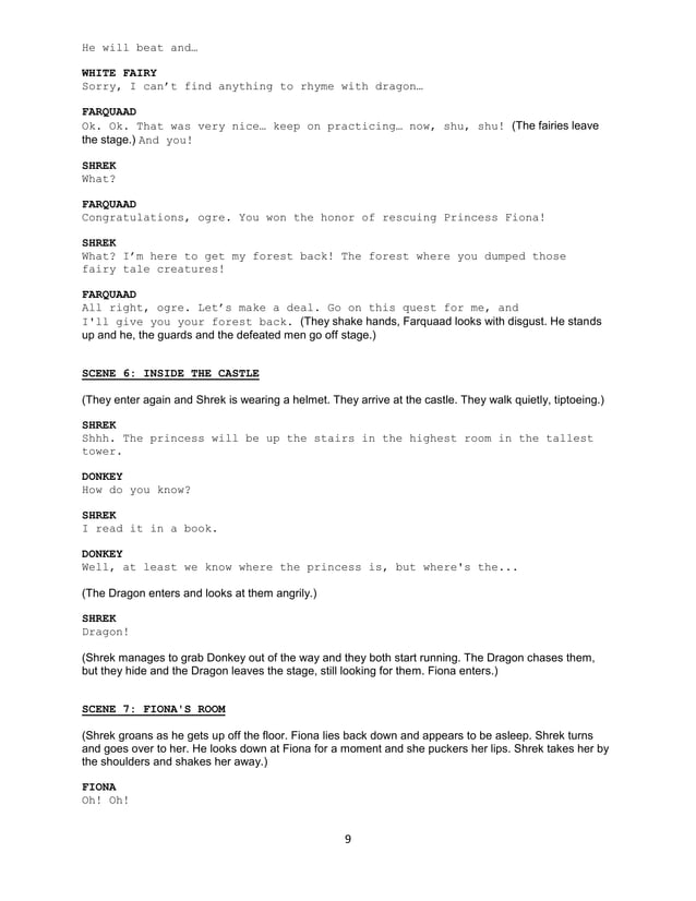 Shrek script[1] | PDF