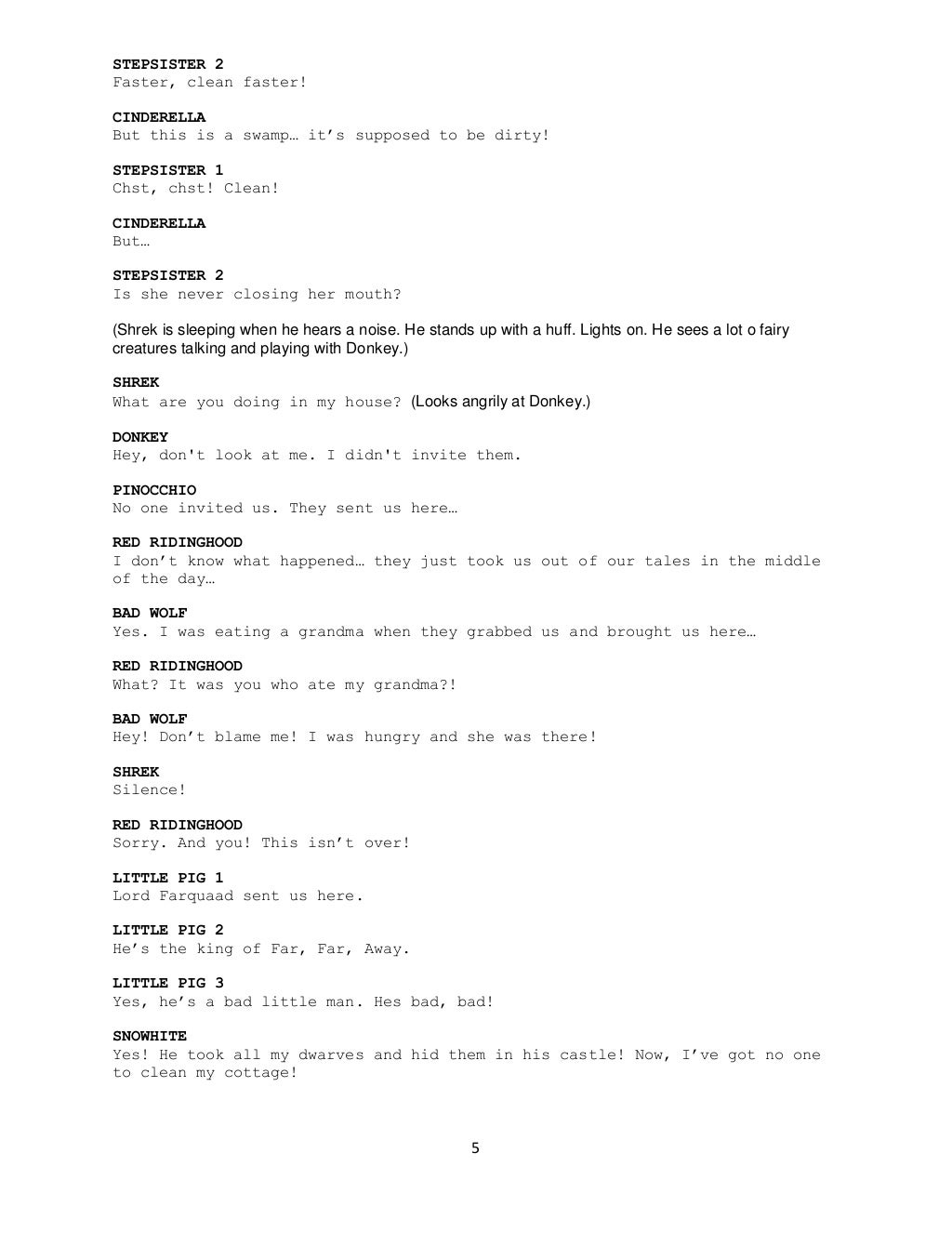 Shrek script[1]
