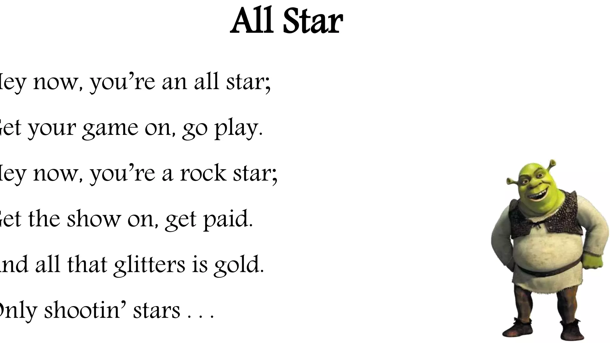 Shrek song words3 | PPTX