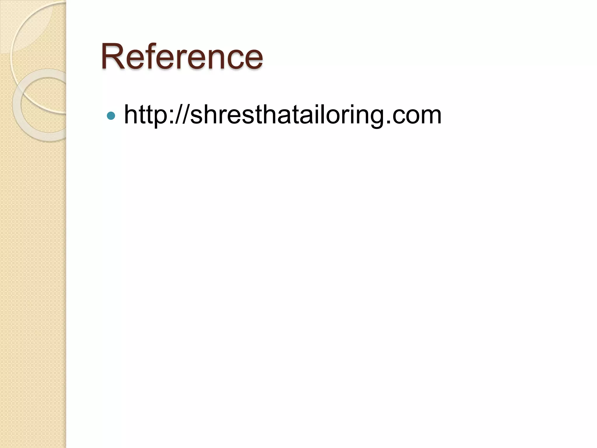 Core Competencies of Shrestha Tailoring | PPTX