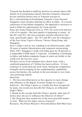 Shrewd Gerald this the mini case studyHo Ching’s power has been.docx ...