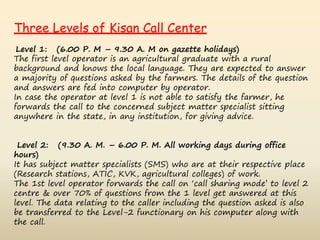 information sources: inernet, cybercafe, teleconferencing, kisan call ...