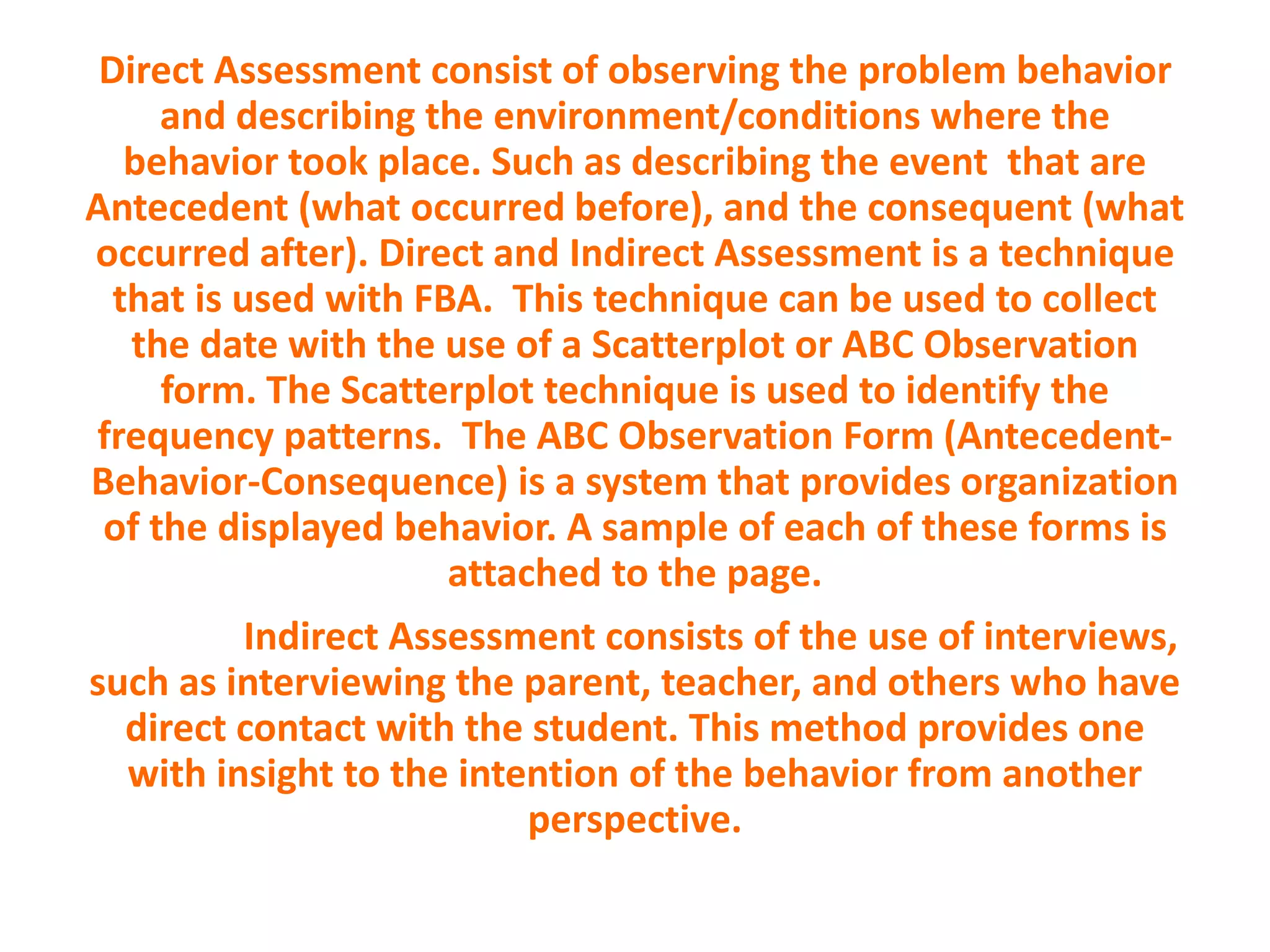Behavioural assessment | PPTX