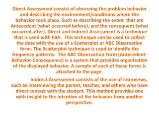 Behavioural assessment | PPTX
