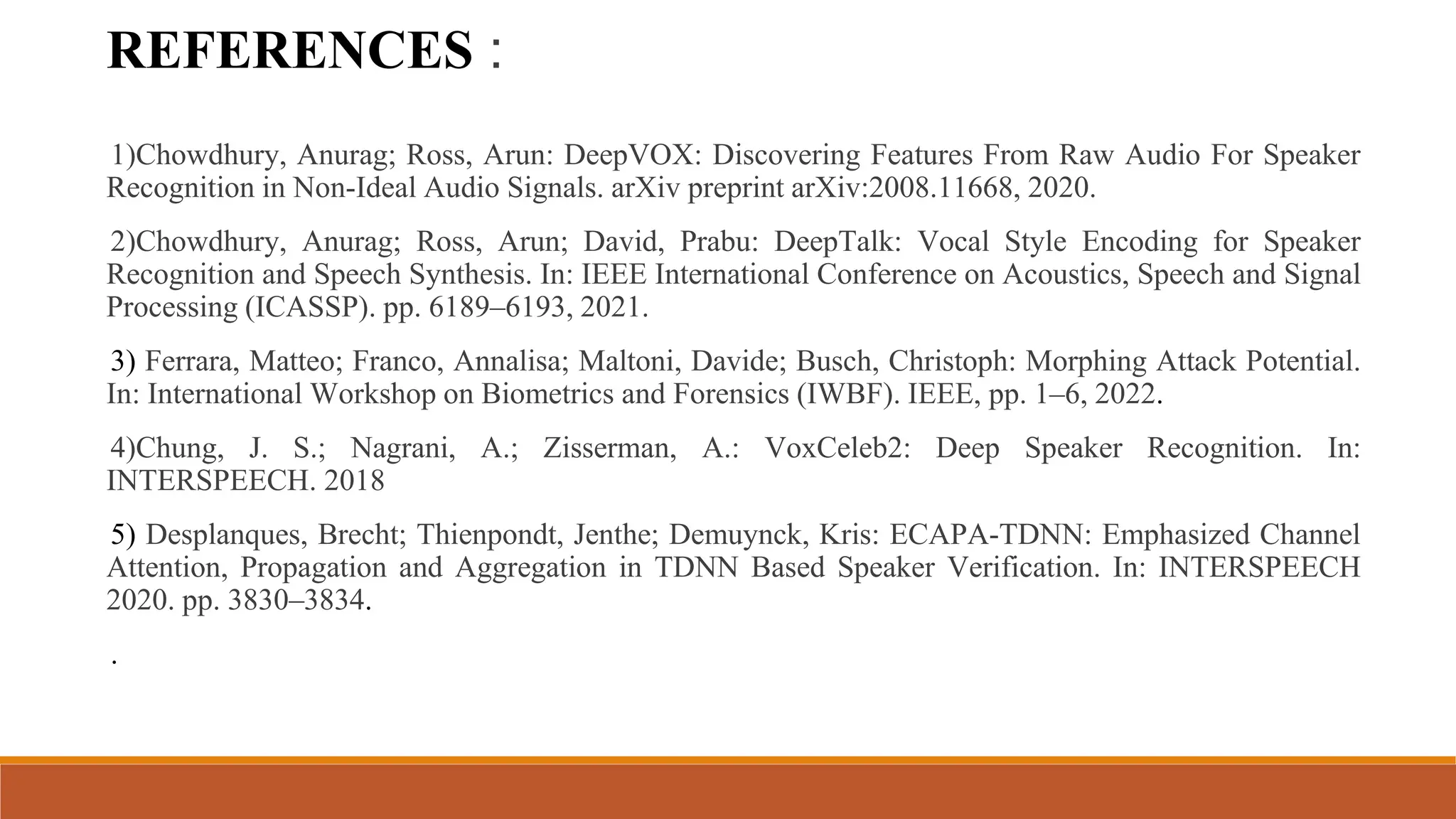 Ppt on voice morphing:two identities in one voice | PPT