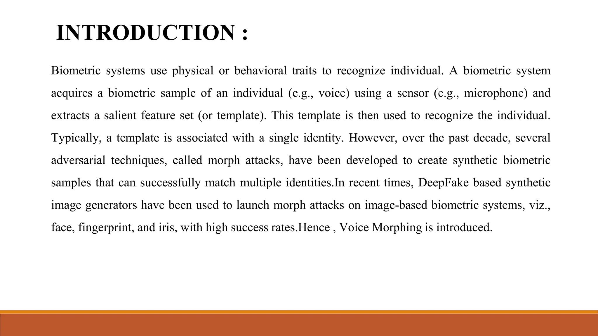 Ppt on voice morphing:two identities in one voice | PDF | Digital Audio | Computer Software and ...