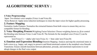 Ppt on voice morphing:two identities in one voice | PDF | Digital Audio | Computer Software and ...