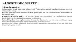 Ppt on voice morphing:two identities in one voice | PDF | Digital Audio | Computer Software and ...