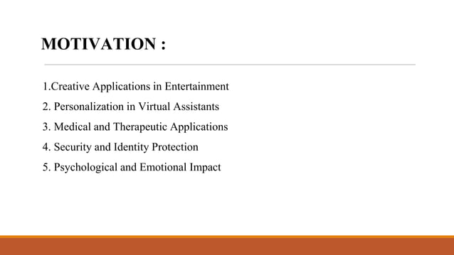 Ppt on voice morphing:two identities in one voice | PDF | Digital Audio ...
