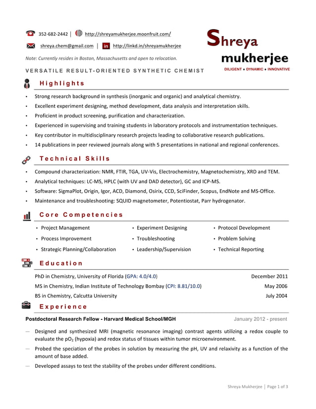 Shreya mukherjee resume | PDF