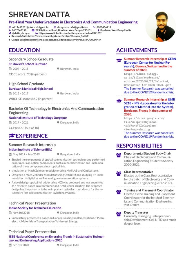 Shreyan cv4apr2020 (1) | PDF