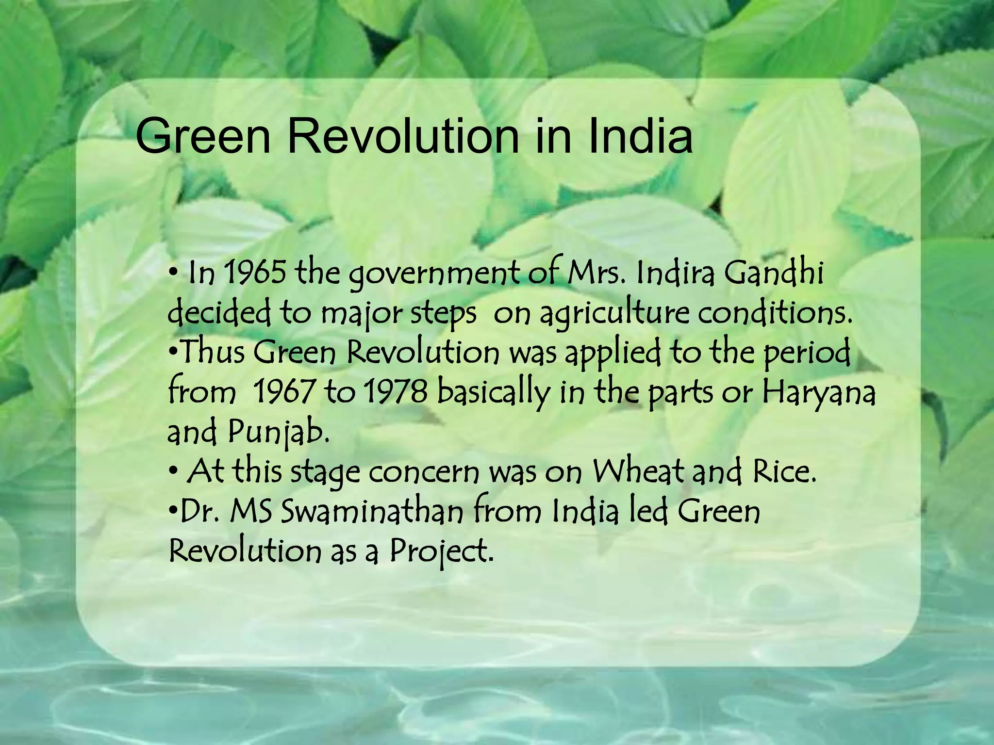 ppt green revolution | PPTX