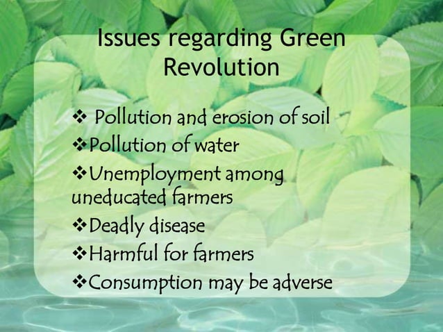 ppt green revolution | PPTX | Agriculture | Industries