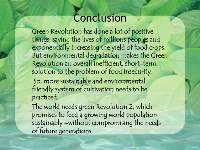 ppt green revolution | PPTX | Agriculture | Industries