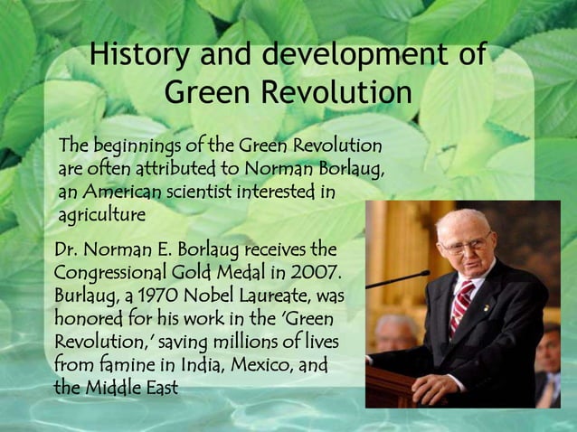 ppt green revolution | PPTX | Agriculture | Industries