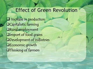 ppt green revolution | PPTX