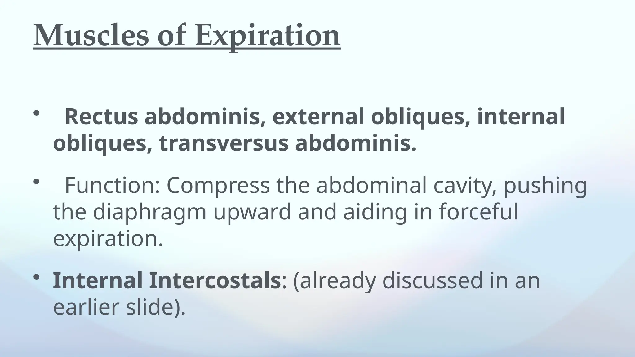 Respiratory muscles functioning and anatomy | PPTX