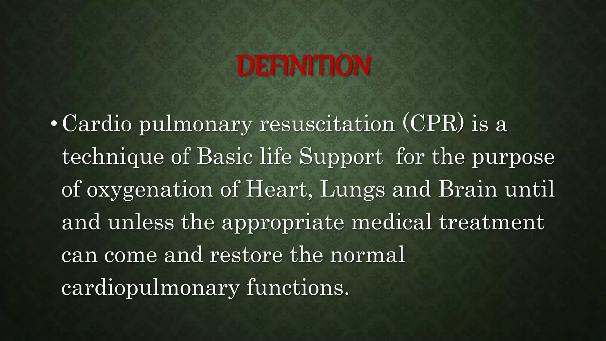 ASA Cardio Pulmonary Resuscitation | PPTX