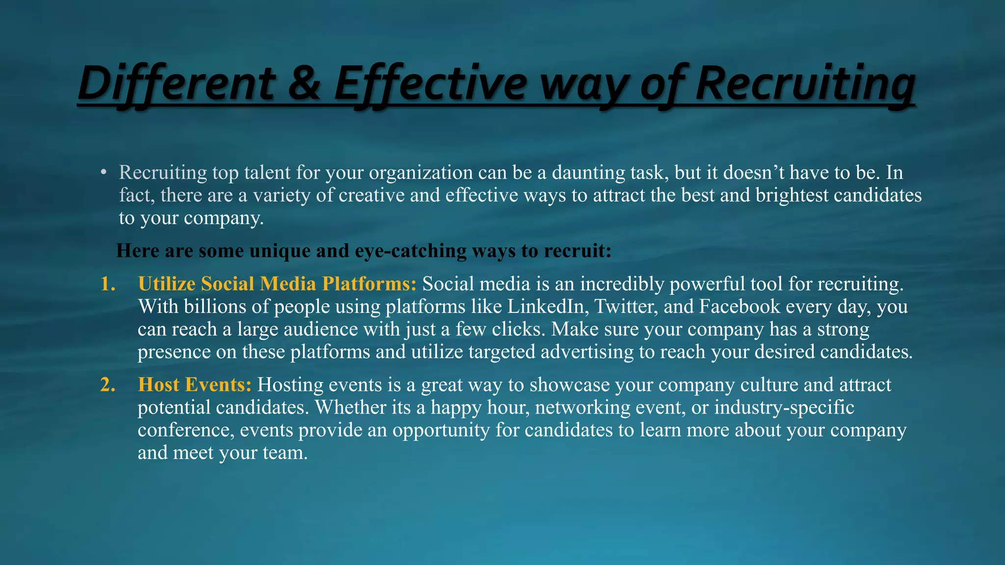 Effective Way of Recruiting | PPT