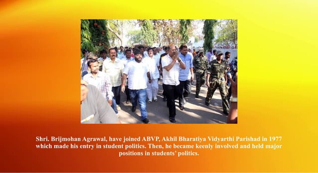 Shri. brijmohan agrawal biography | PPT