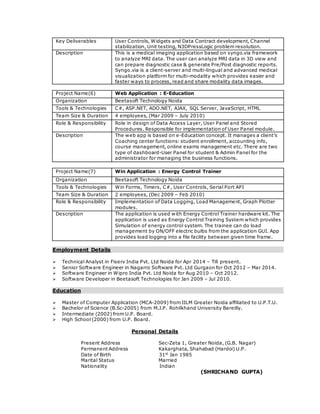 Shrichand gupta profile | DOCX | Computer Software and Applications ...