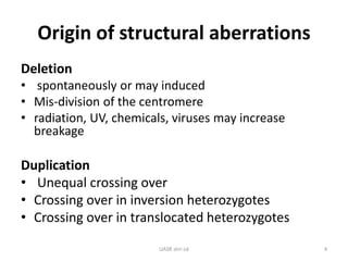 Structural chromosome aberrations | PPTX