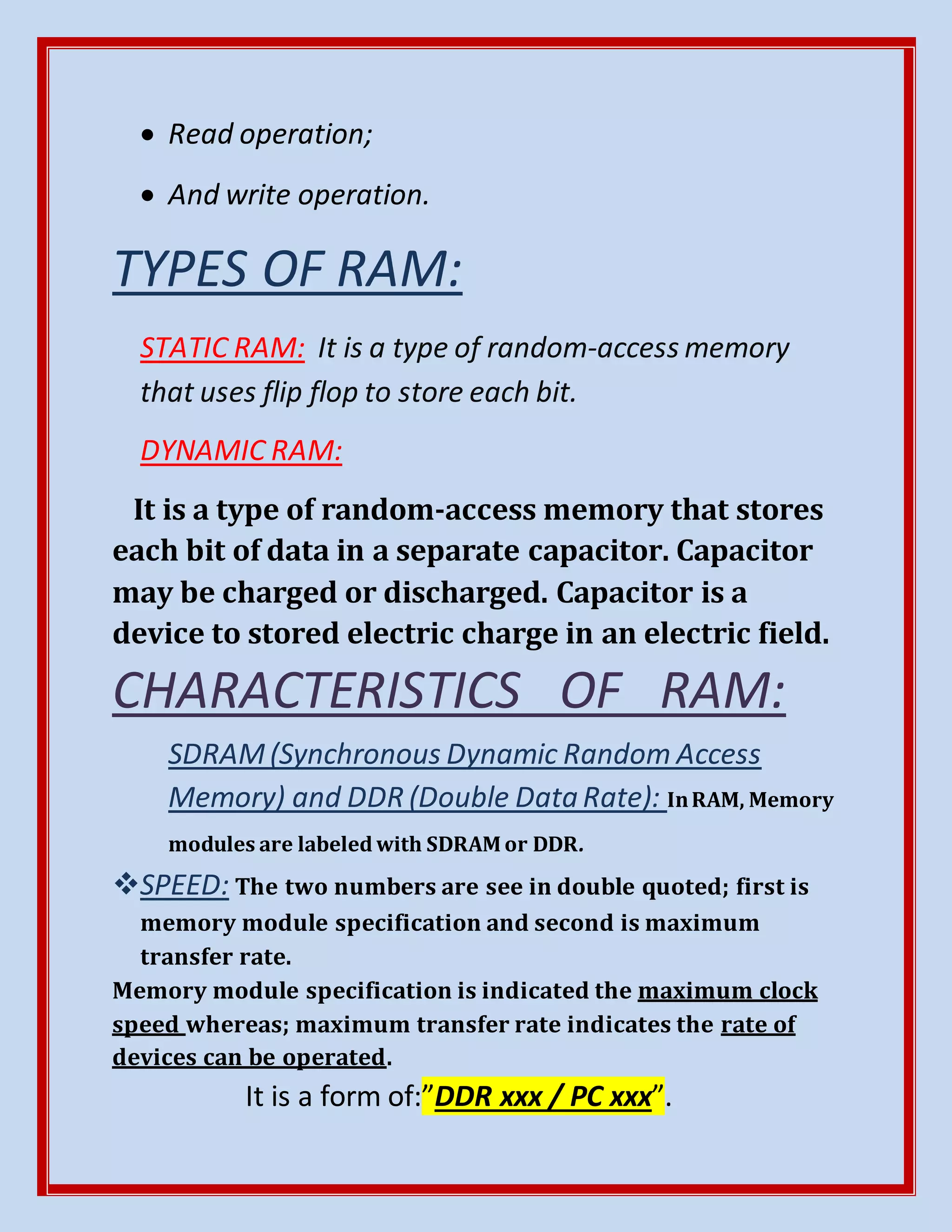 Ram Random Access Memory Pdf