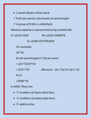 RAM (RANDOM ACCESS MEMORY) | PDF