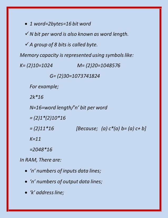 RAM (RANDOM ACCESS MEMORY) | PDF