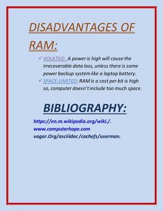 RAM (RANDOM ACCESS MEMORY) | PDF