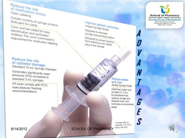 A ppt on prefilled syringes | PPTX | Chemistry | Science