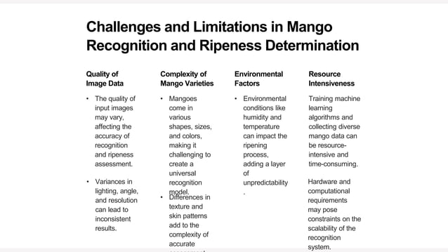Introduction to mango recognition and ripeness determination Shrikant Navale.pptx | Agriculture ...