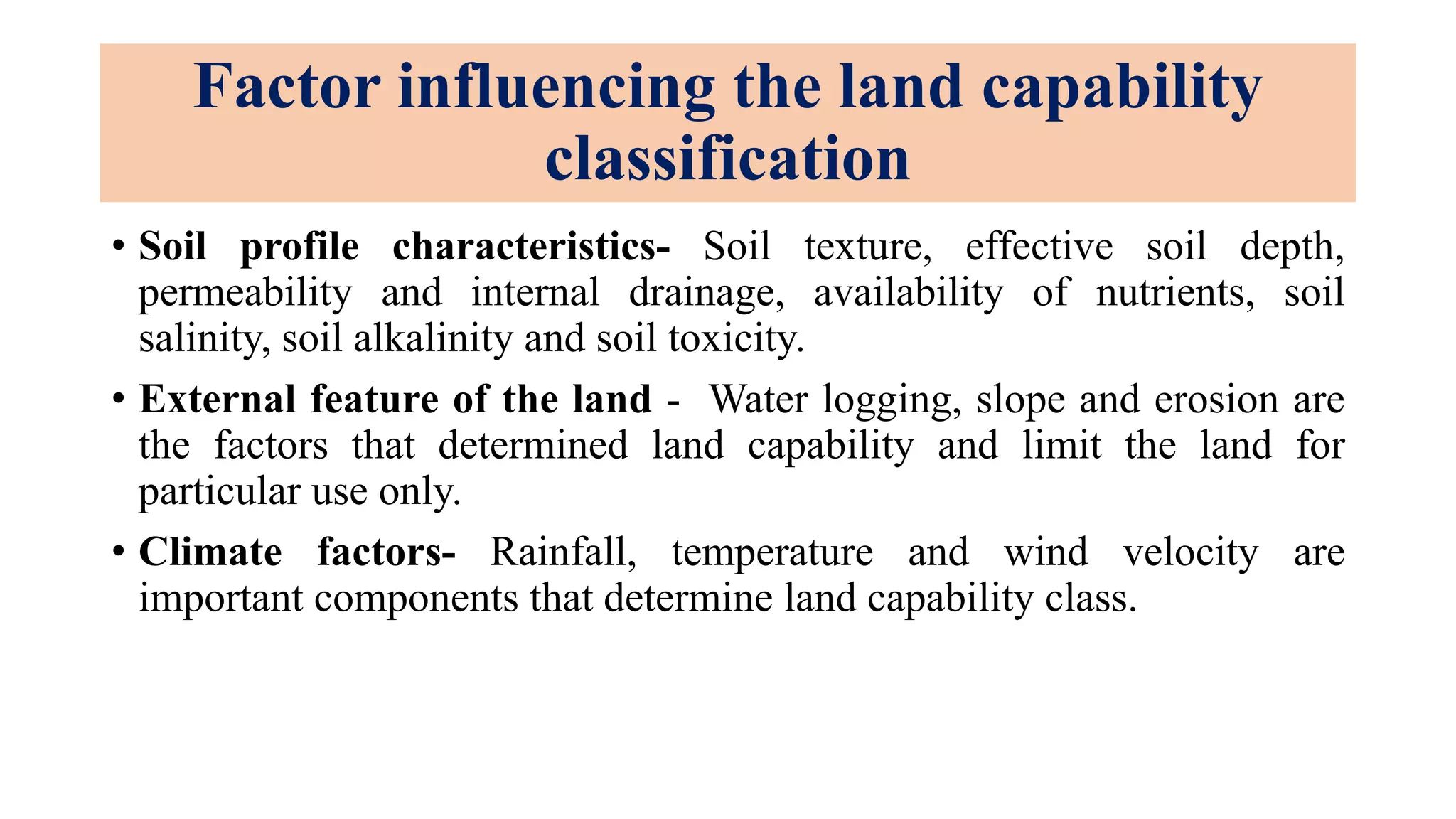 Land caipibility classification | PPT