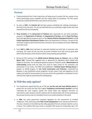 Shrimp turtle case at WTO | PDF