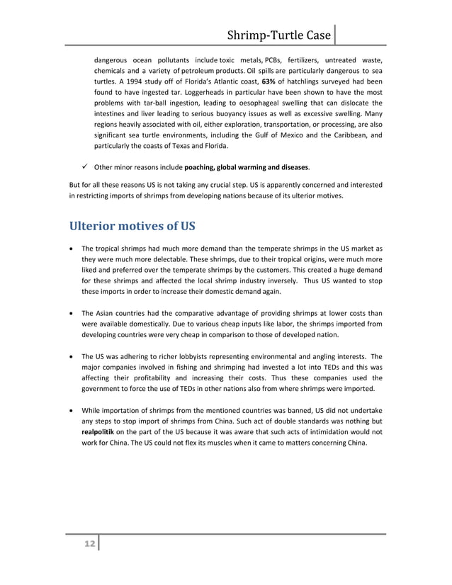 Shrimp turtle case at WTO | PDF | Zoos & Aquariums | Attractions