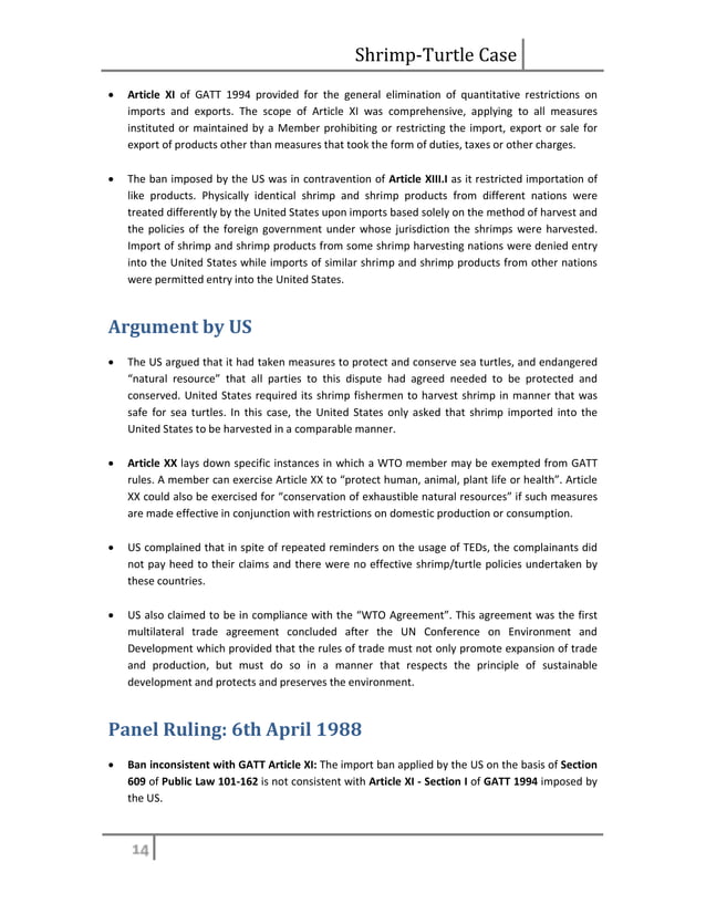 Shrimp turtle case at WTO | PDF | Zoos & Aquariums | Attractions