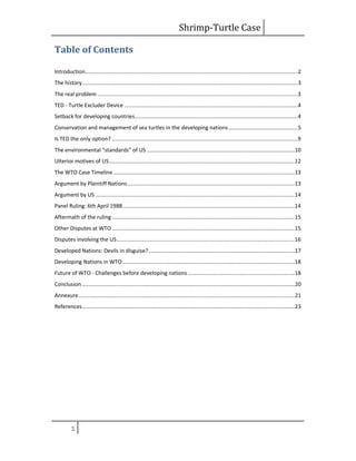 Shrimp turtle case at WTO | PDF