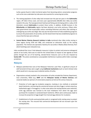 Shrimp turtle case at WTO | PDF