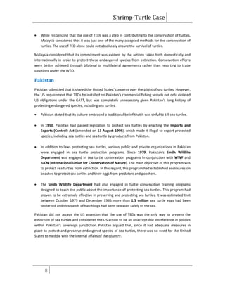 Shrimp turtle case at WTO | PDF