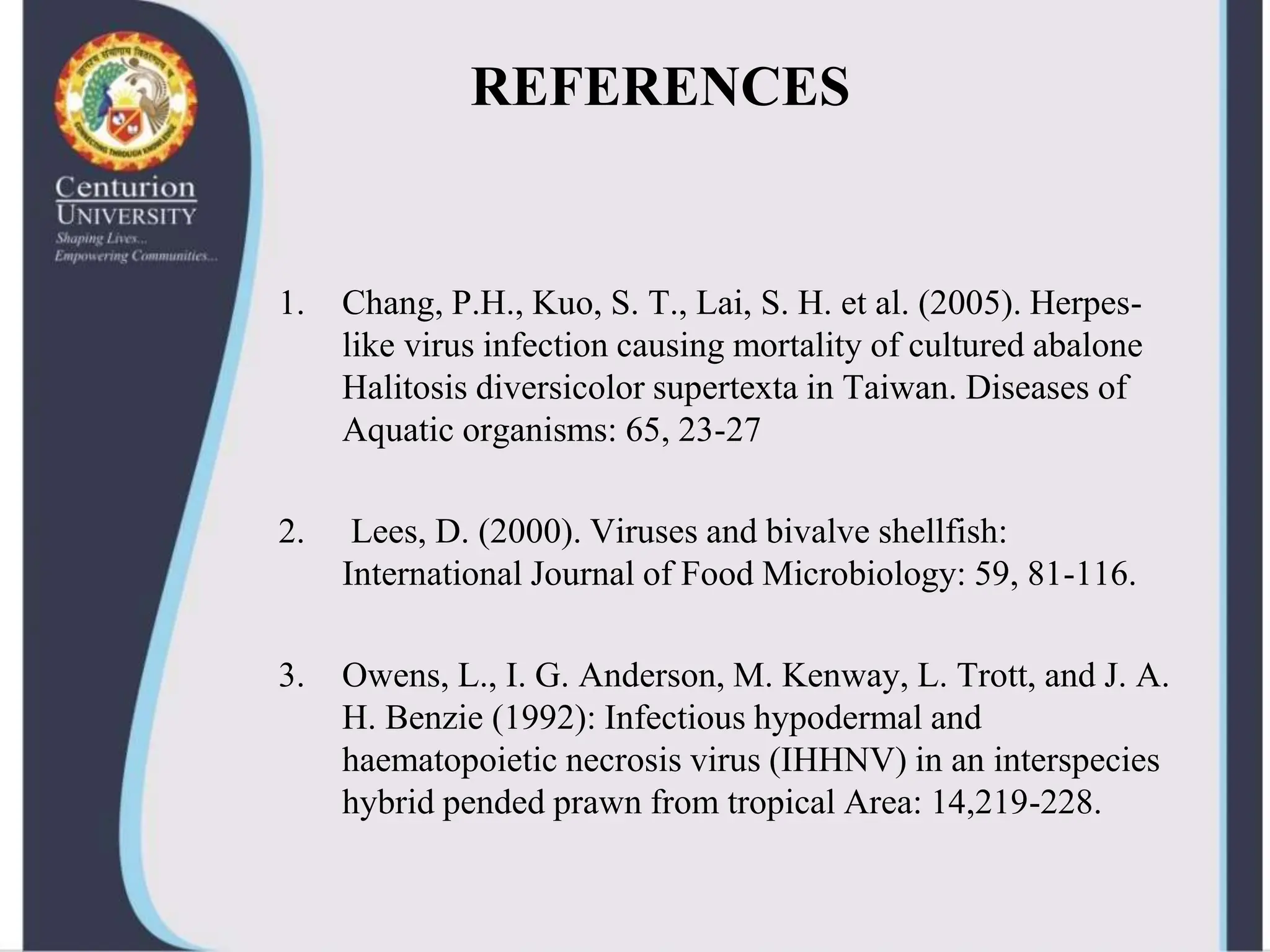 Viral diseases in shellfish--shrimp-virus | PPTX