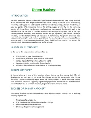 Shrimp hatchery | DOCX