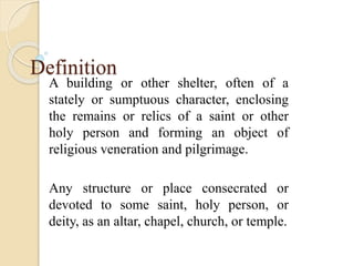 Presentation on Shrines | PPTX
