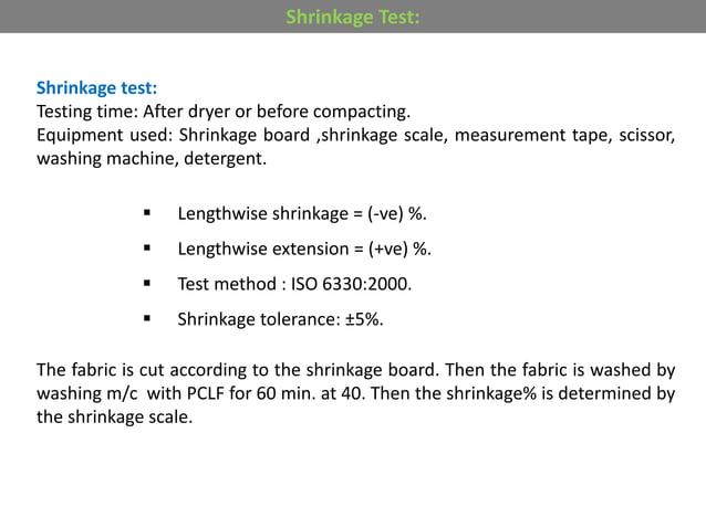 Shrinkage | PPTX | Needlework | Arts and Crafts