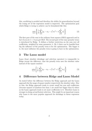 Shrinkage Methods in Linear Regression | PDF