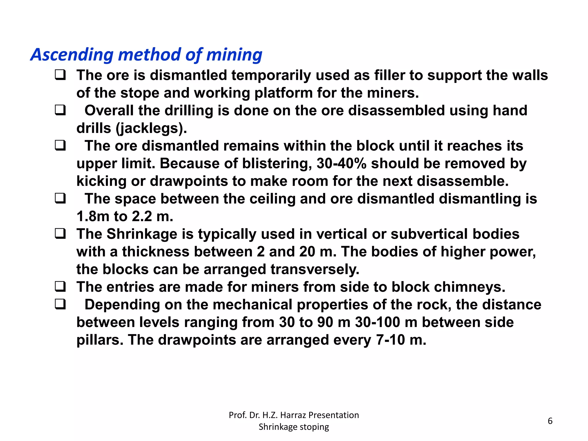 Shrinkage and Vertical Crater Retreat Stoping | PDF