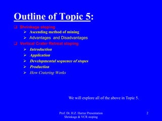 Shrinkage and Vertical Crater Retreat Stoping | PDF