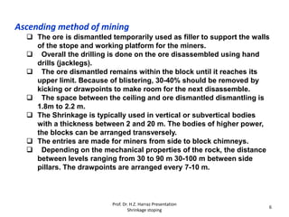 Shrinkage and Vertical Crater Retreat Stoping | PDF