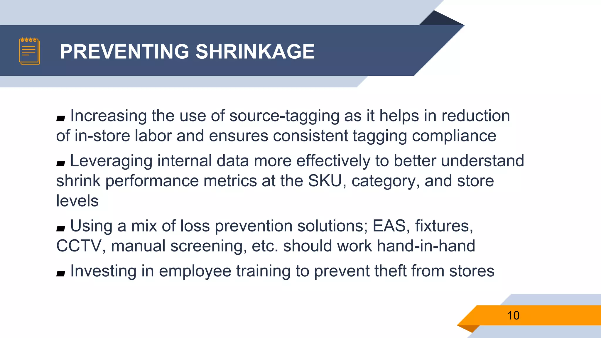 Shrinkage in retail stores | PPTX