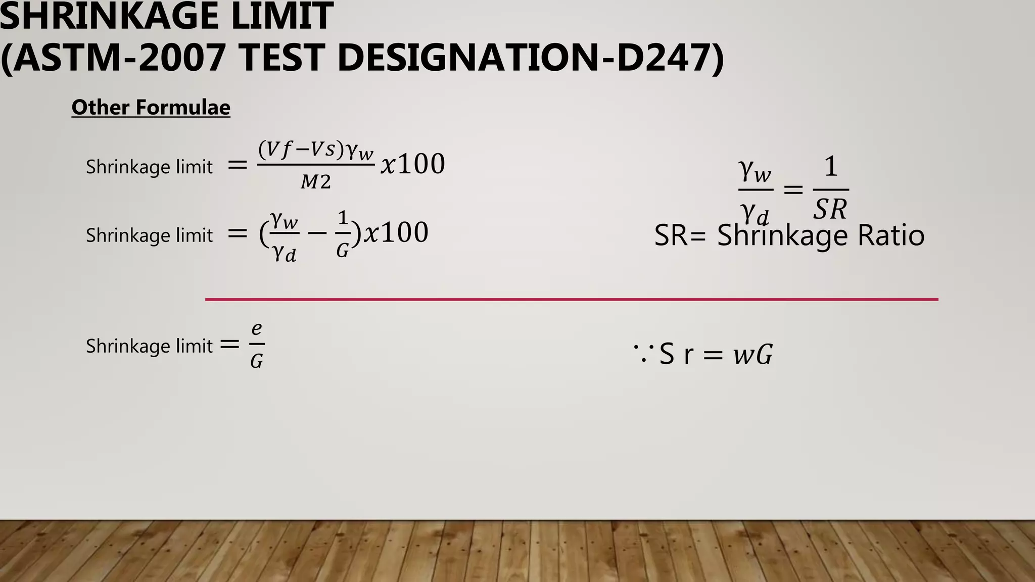Shrinkage limit | PPTX