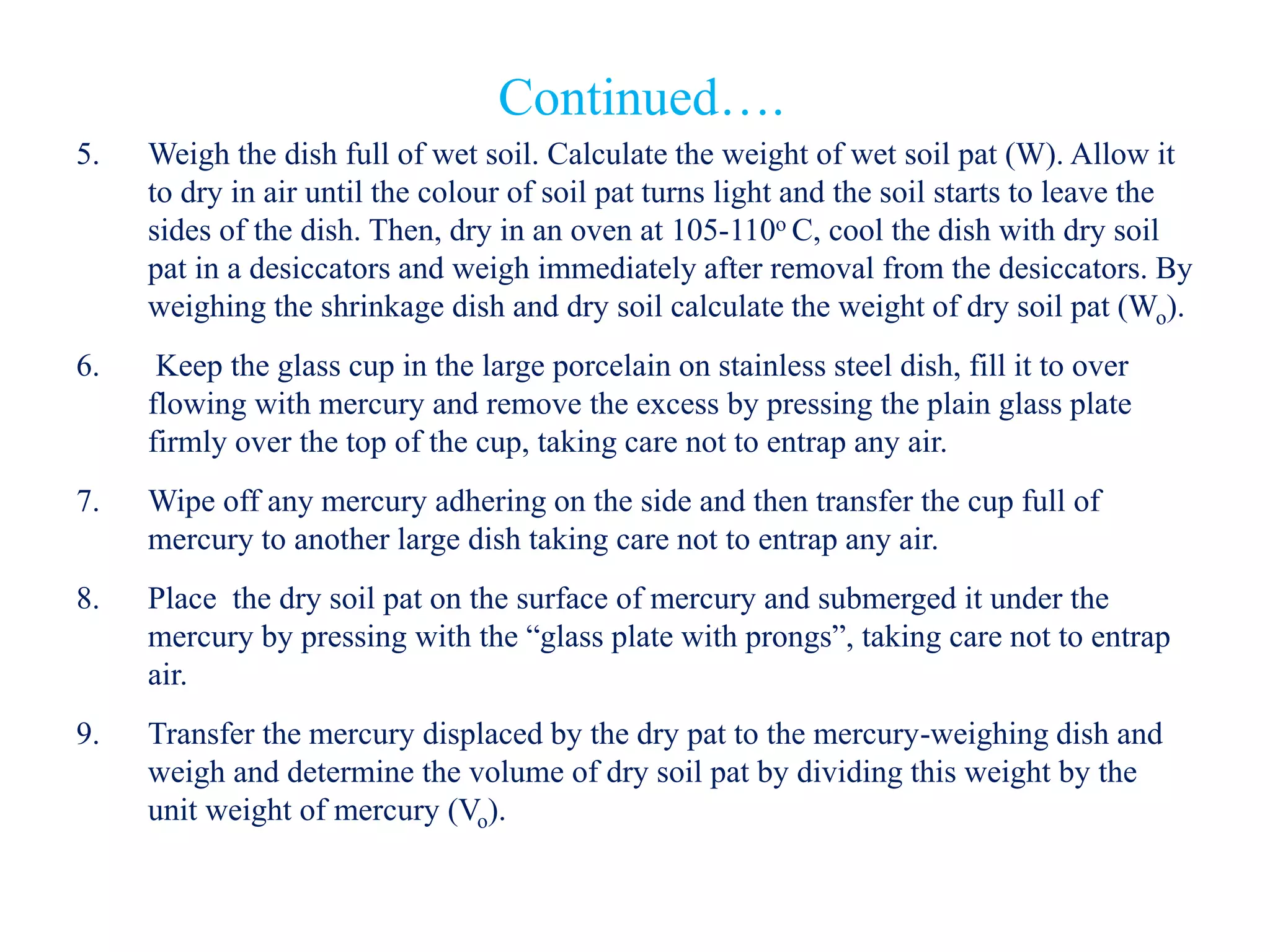 Shrinkage Limit Test | PPT